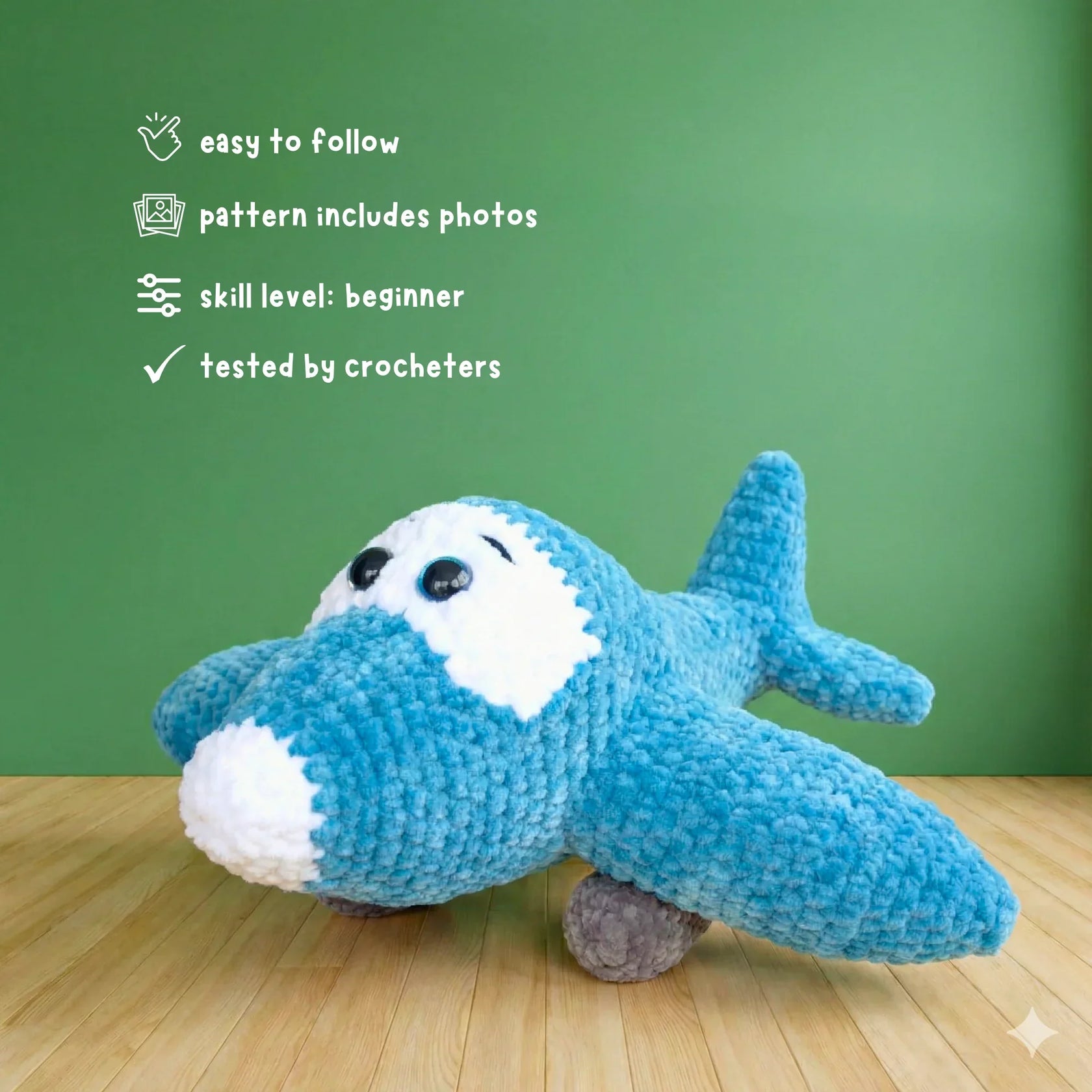 Crochet Airplane Pattern PDF | Easy Amigurumi – Simply Hooked Marcy