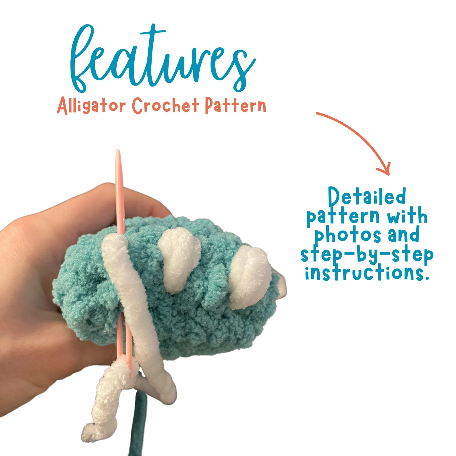 Alligator Crochet Pattern | Beginner Amigurumi Plush Toy PDF – Simply ...