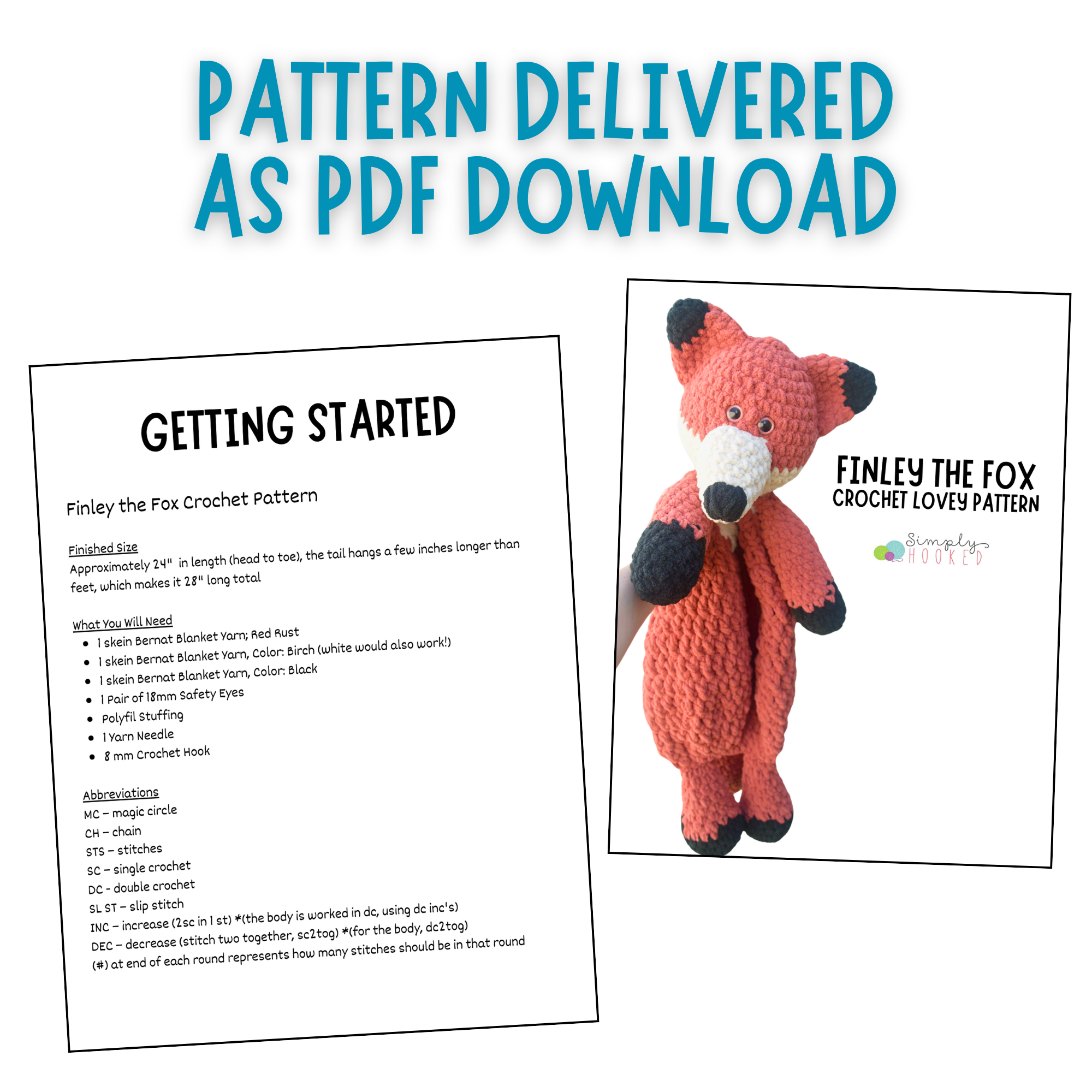 Crochet Fox Pattern – Beginner Amigurumi Project with Chunky Yarn ...