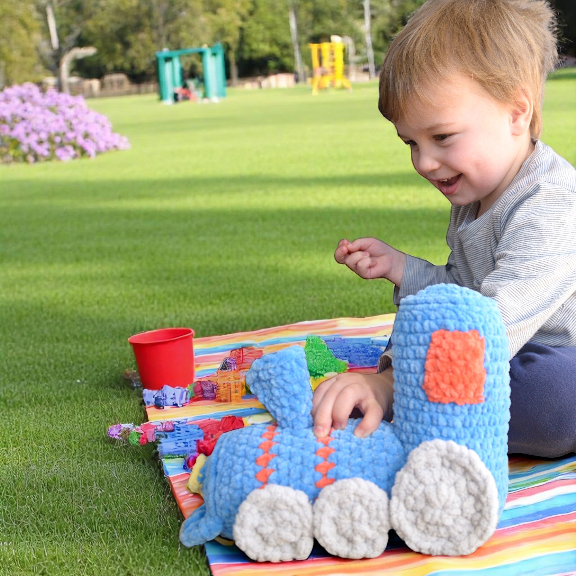 Crochet Train Pattern – Easy Toy Engine PDF for Beginners – Simply ...