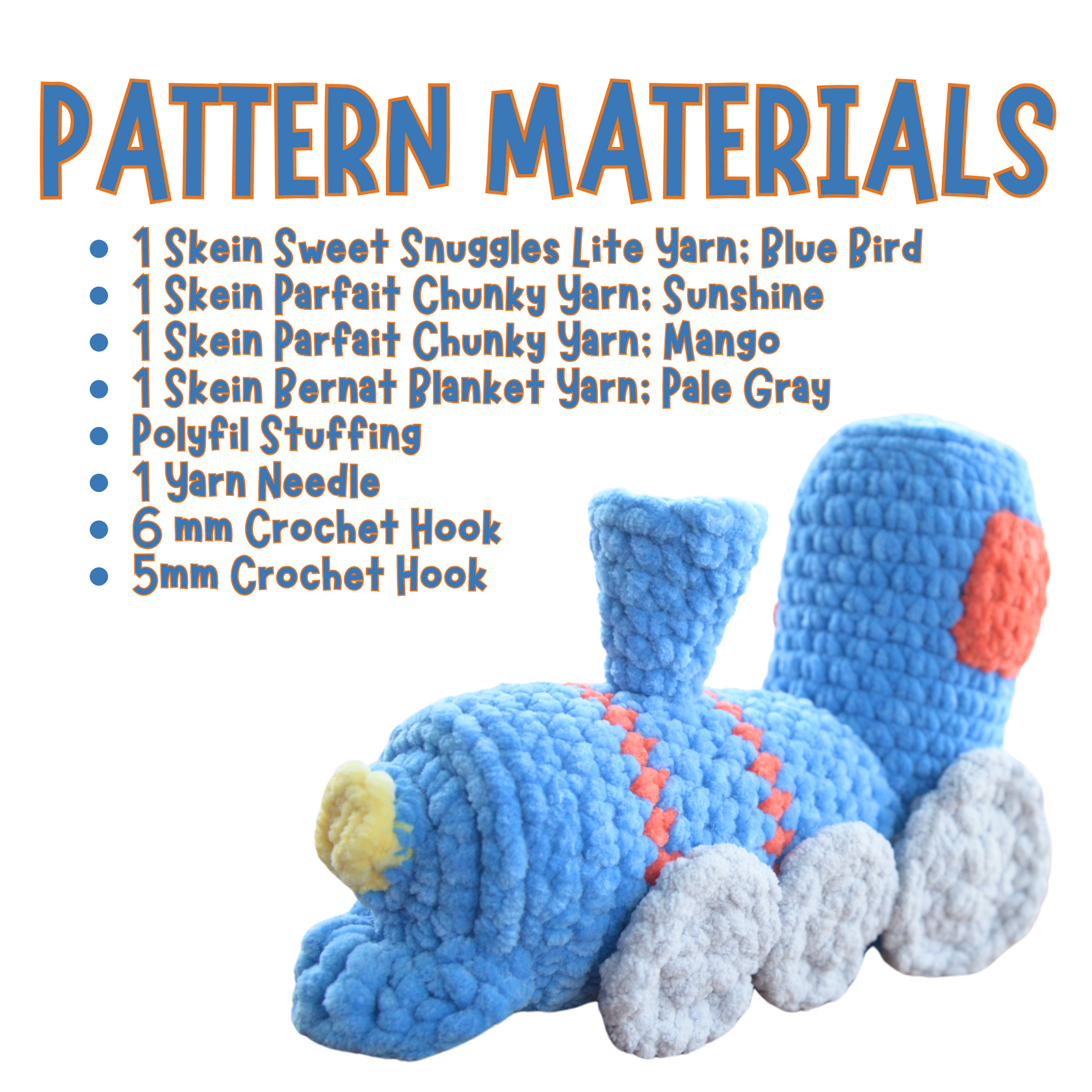 Crochet Train Pattern – Easy Toy Engine PDF for Beginners – Simply ...