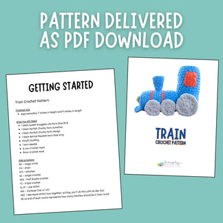 Crochet Train Pattern – Easy Toy Engine PDF for Beginners – Simply ...