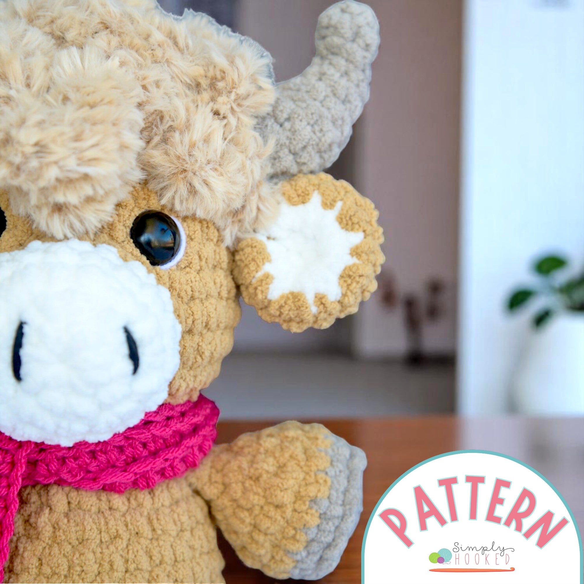 Highland Cow Crochet Pattern – Easy Plush Amigurumi PDF Tutorial ...