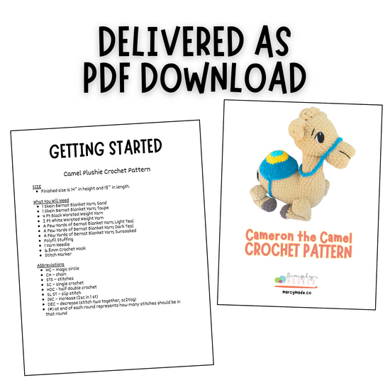 Camel Crochet Pattern – Easy Plush Amigurumi PDF with Photos – Simply ...