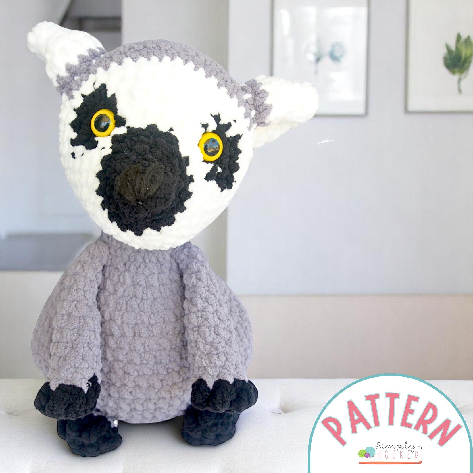 Lemur Crochet Pattern – Easy Plush Amigurumi PDF for Beginners – Simply ...