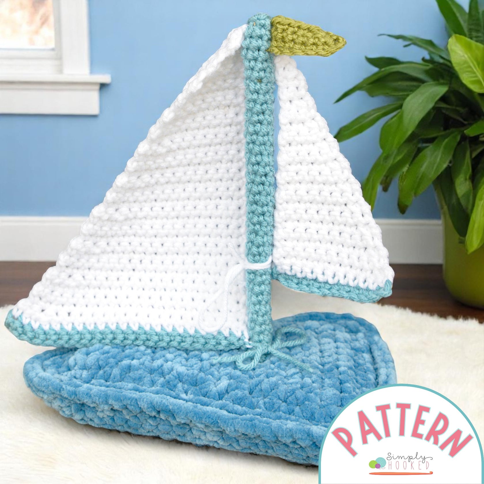 Sailboat Crochet Pattern – Nautical PDF Project for Home Decor – Simply ...