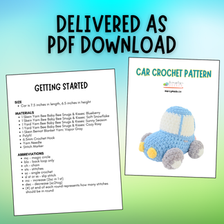 Crochet Car Pattern – Easy Plush Vehicle PDF for Beginners – Simply ...