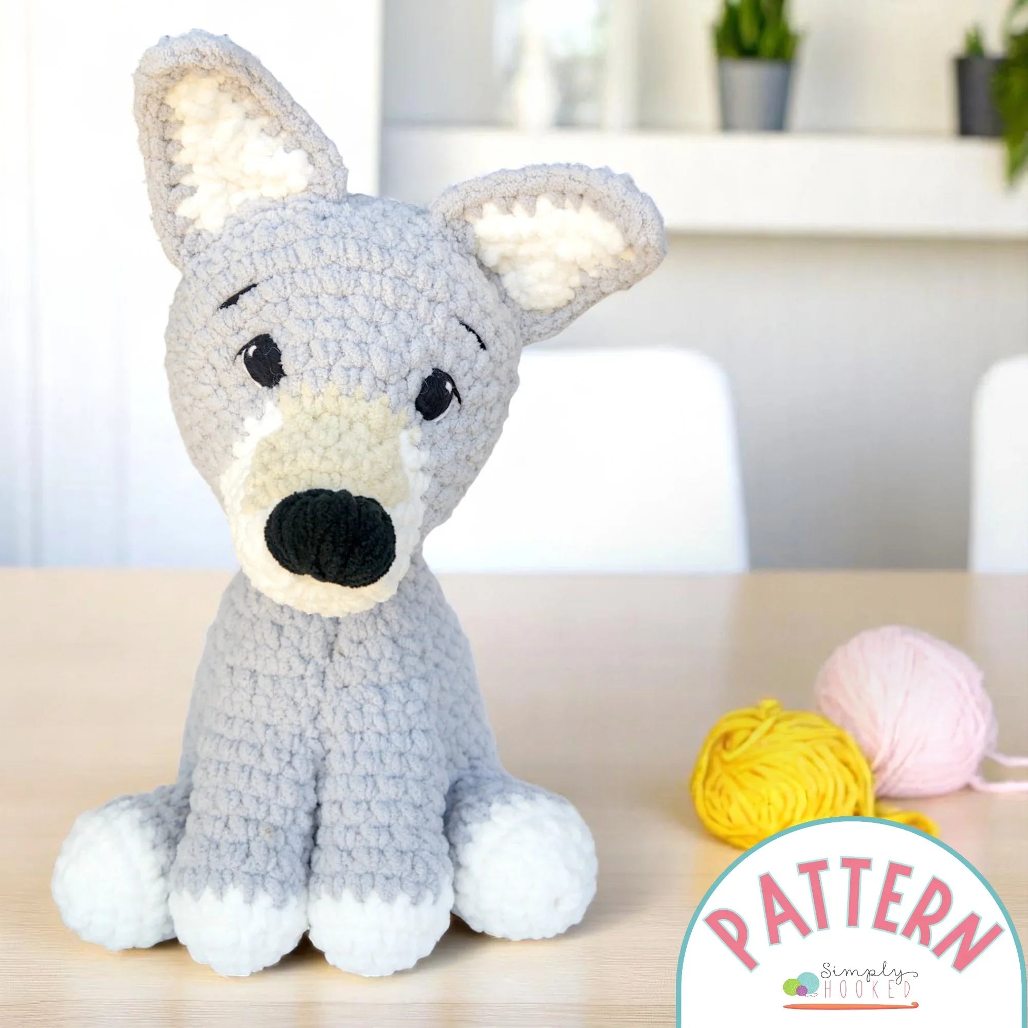 Wolf Crochet Pattern – Beginner Plushie PDF with Step-by-Step Photos ...