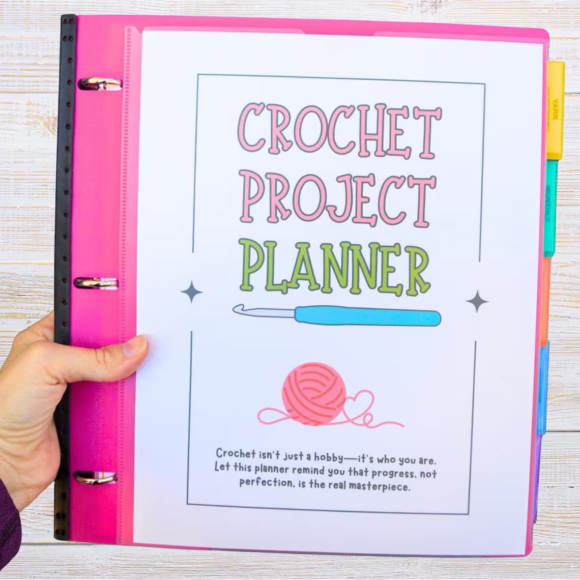 Crochet Project Planner & Pattern Organizer Binder | Lifetime Refills ...